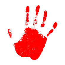 Red Hand Print Free Stock Photo - Public Domain Pictures
