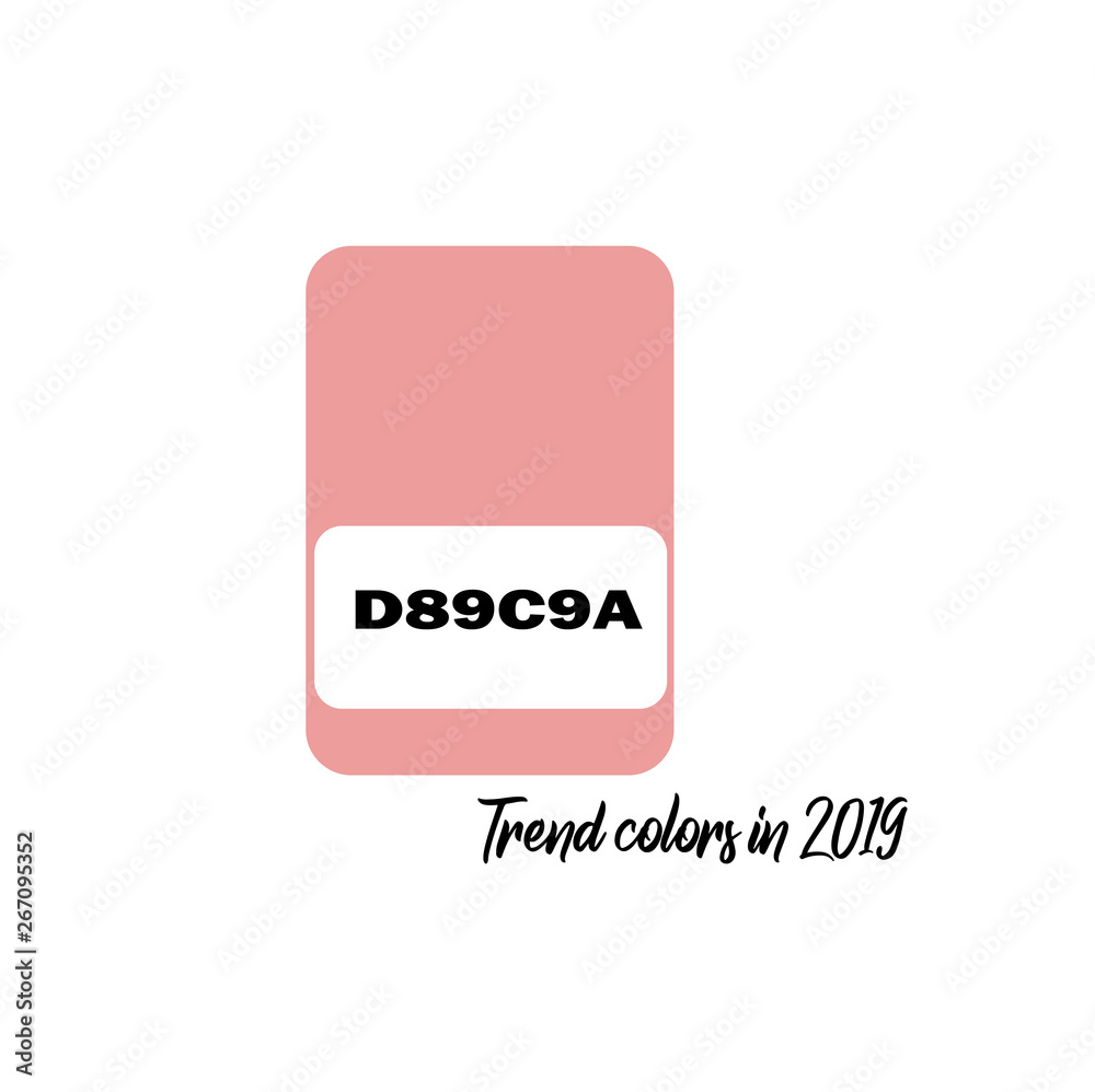 Spring Summer 2019 Color trends. Fashion Colours isolated on white ...