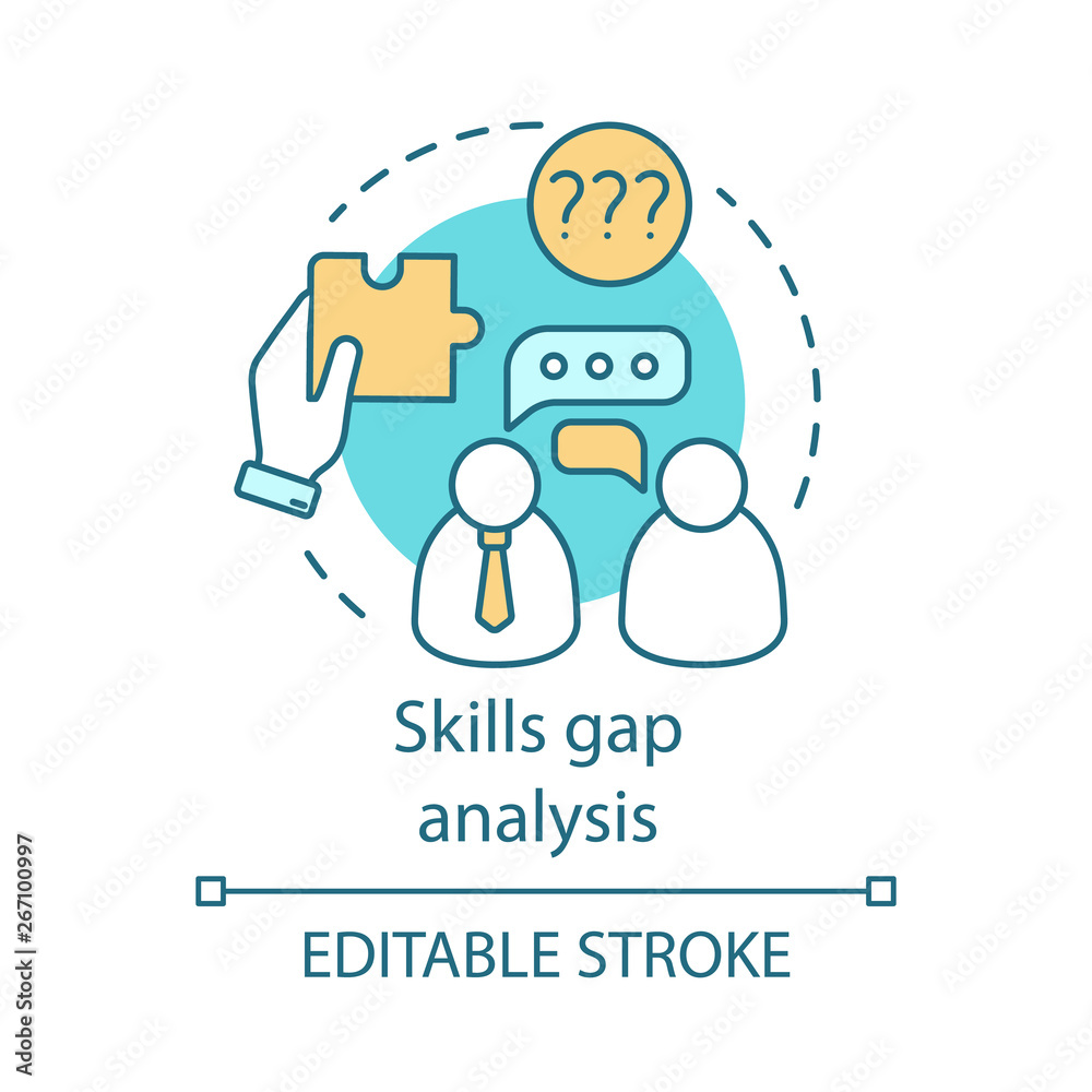 Skills gap analysis concept icon Stock Vector | Adobe Stock
