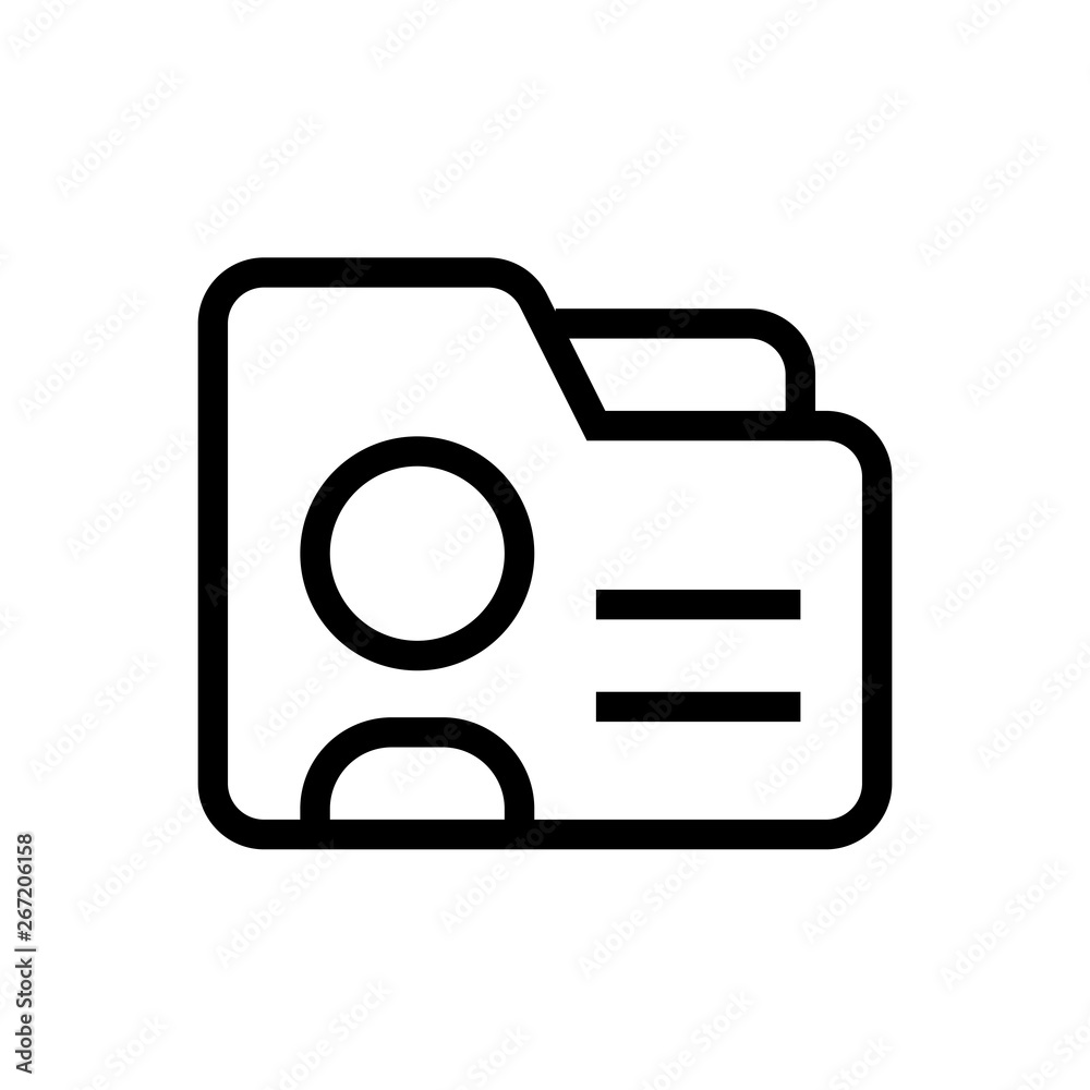 personal folder icon design. file with person vector illustration ...