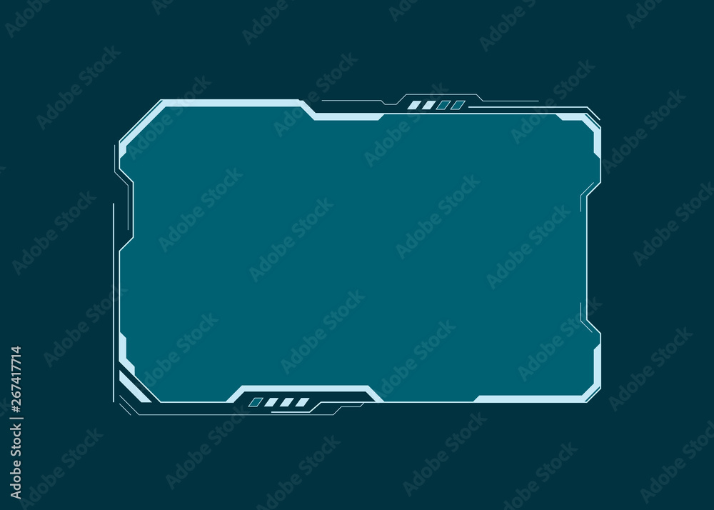 เวกเตอร์ Stock HUD futuristic user interface screen element. Virtual dashboard. Abstract control ...