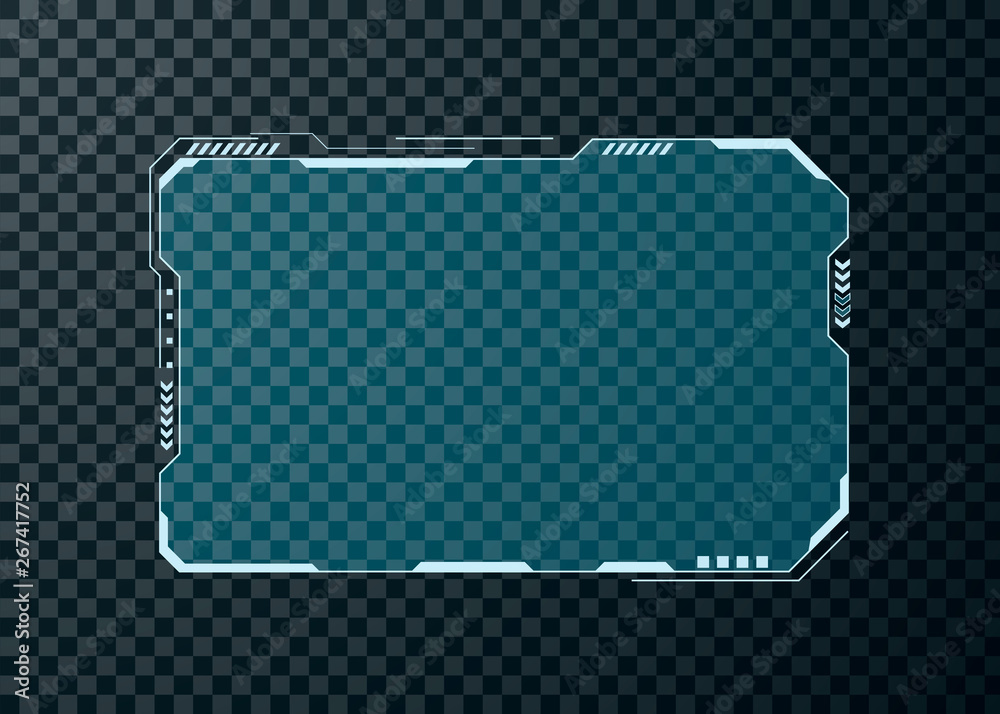 HUD futuristic user interface screen element. Abstract control panel ...