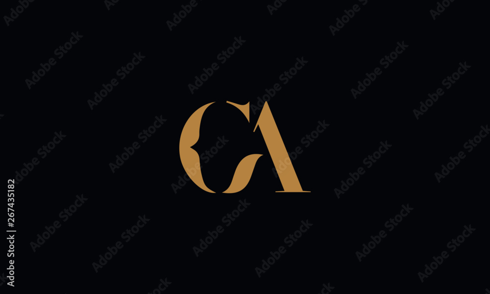 CA logo design template vector illustration Stock Vector | Adobe Stock
