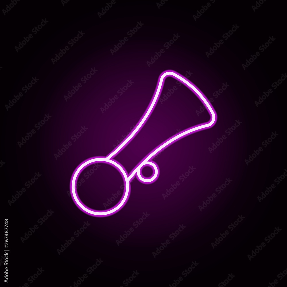 beep neon icon. Elements of auto workshop set. Simple icon for websites ...