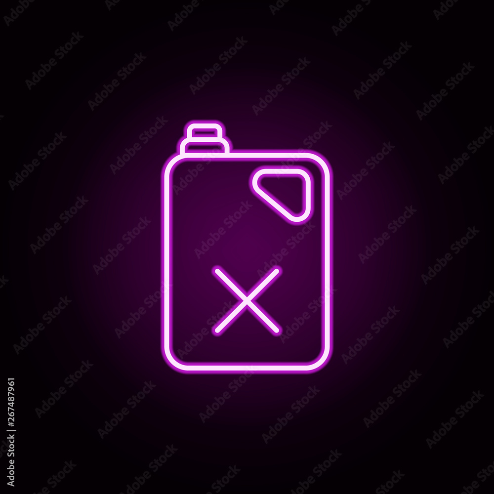 dangerous product neon icon. Elements of auto workshop set. Simple icon ...