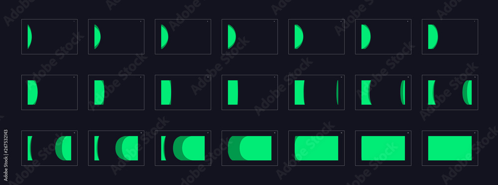 Image vectorielle Stock Animation transitions effect. Sprite Sheet of ...