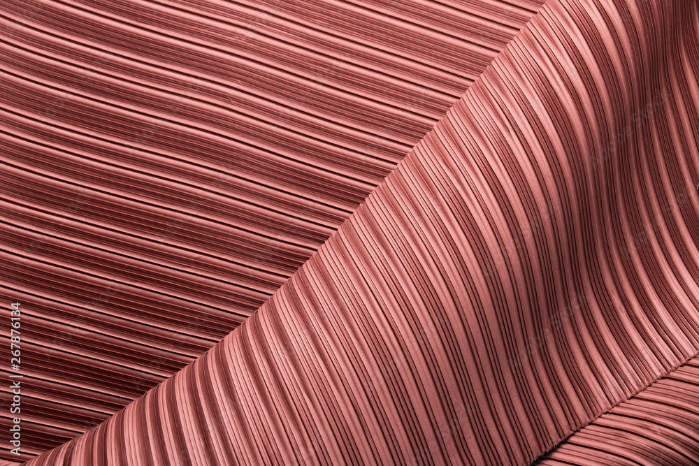 Pleat Fabric in long line drape with shadow, pleated style of textile ...