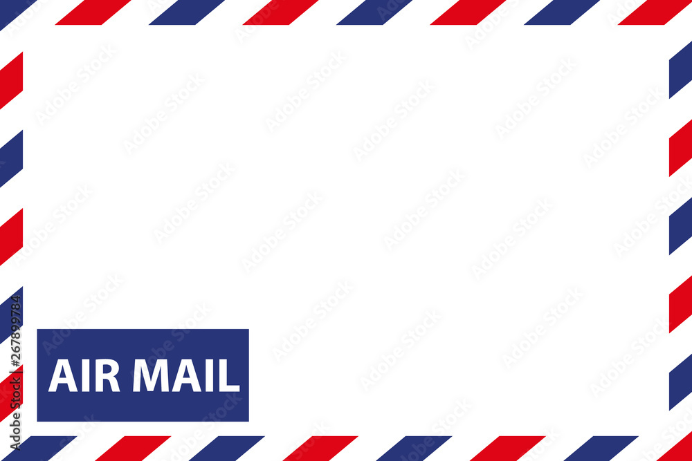 Airmail Envelope Border - Vector Illustration - Isolated On White ...