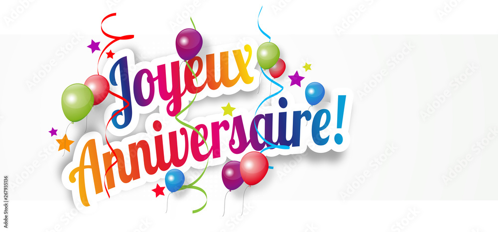 Joyeux anniversaire, obrazy, fototapety, plakaty - BajeczneObrazy.pl Joyeux anniversaire, obrazy, fototapety, plakaty - BajeczneObrazy.pl
