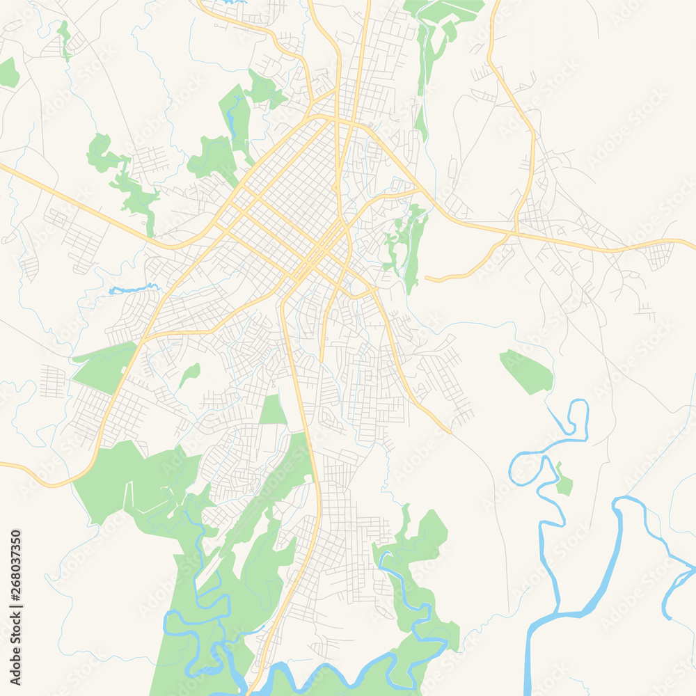 Empty vector map of David, Chiriquí, Panama Stock Vector | Adobe Stock