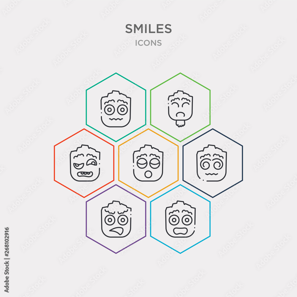 Image vectorielle Stock simple set of sweating, angry, greed ...