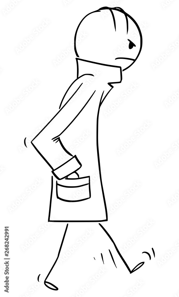 Vector cartoon stick figure drawing conceptual illustration of man ...