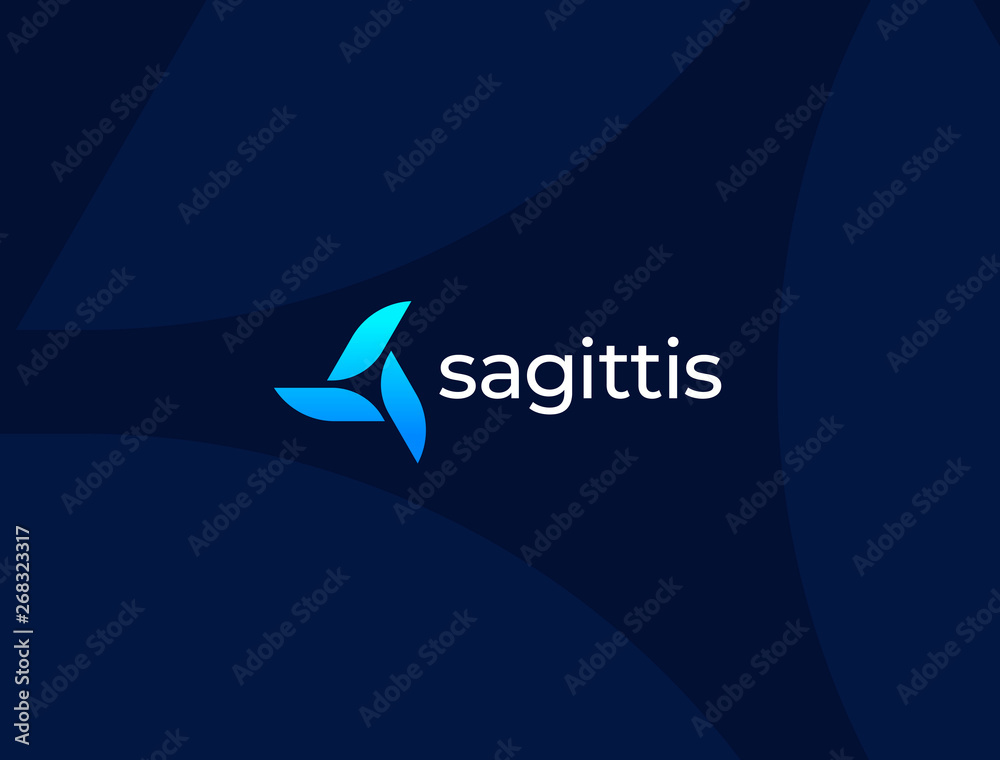 Vector de Stock Modern strong dynamic tech logo template. Abstract ...