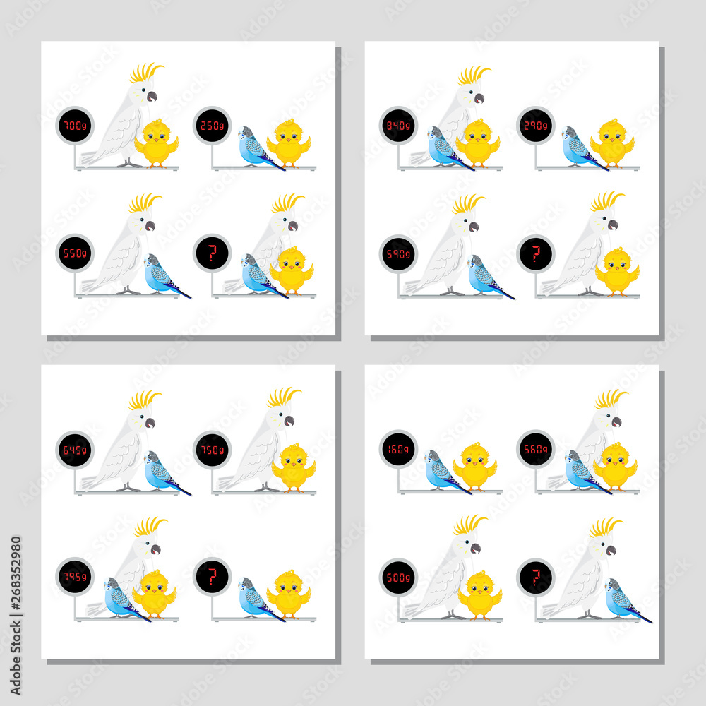 Mathematical Addition Subtraction Puzzle set. System of equations. Math ...