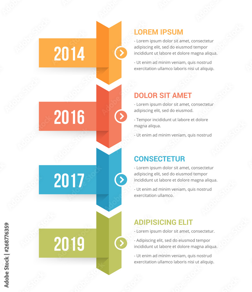 Timeline Infographics Stock Vector | Adobe Stock
