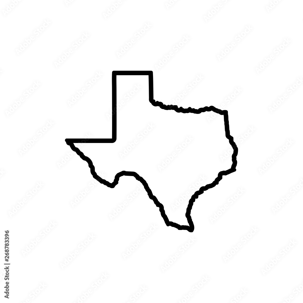 Texas Map Icon vector Stock Vector | Adobe Stock