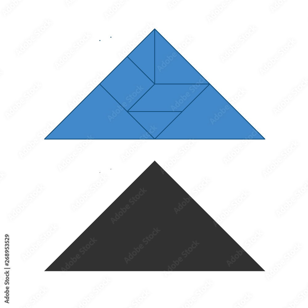 Stock-Vektorgrafik „Tangram. Traditional Chinese dissection puzzle ...
