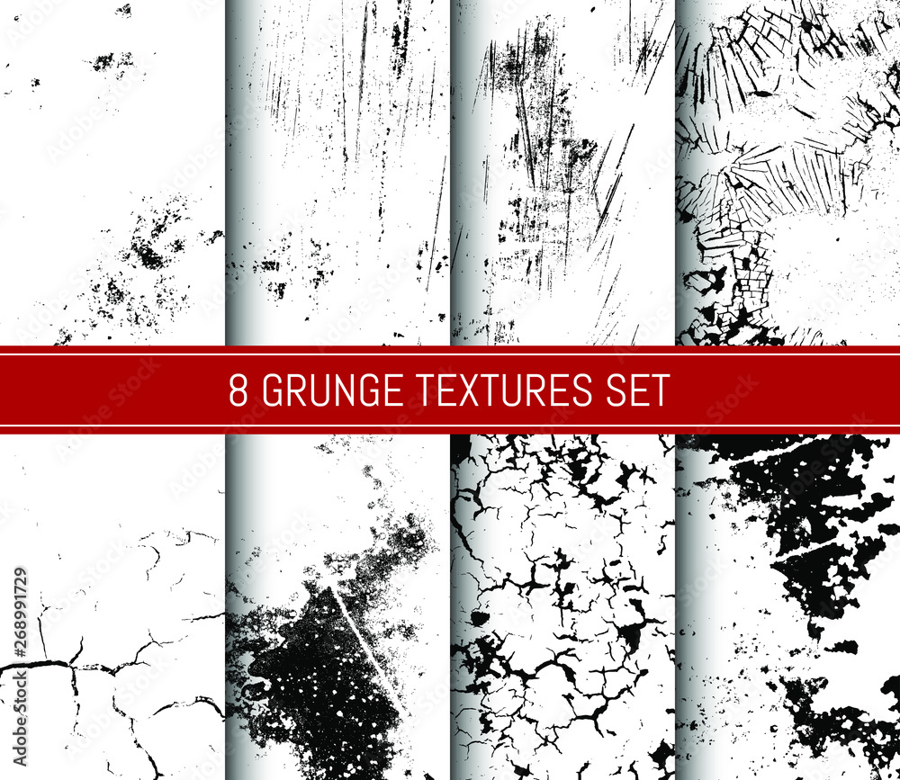 Set of abstract grunge texture backgrounds. Easy to use. Change color ...