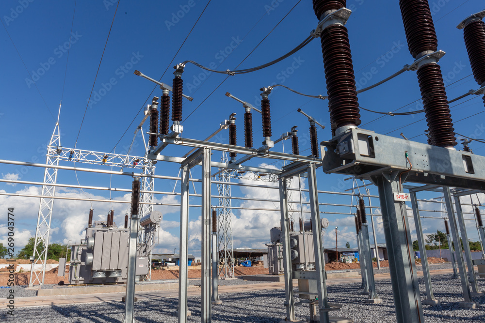 115 kV substation main and transfer bus scheme and supply through the ...