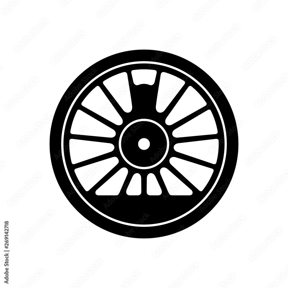 Steam locomotive, train wheel Stock Illustration | Adobe Stock