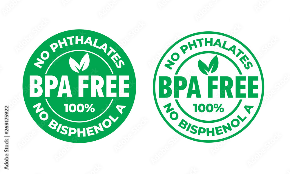 BPA free vector certificate icon. No phthalates and no bisphenol, safe ...