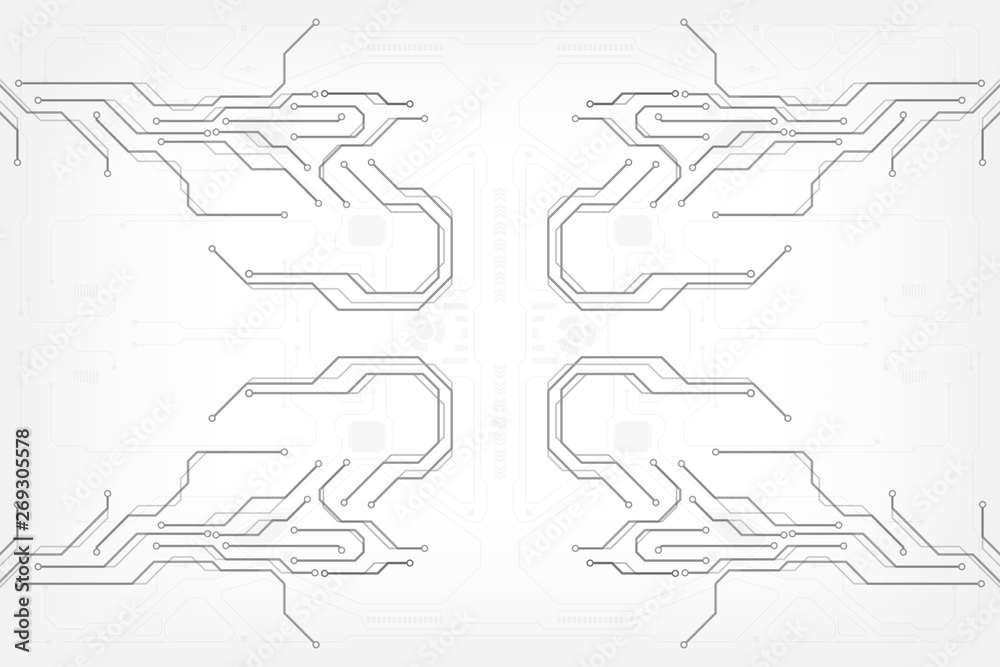 Circuit board grayscale tone futuristic digital technology ...