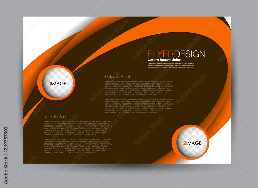 Landscape wide flyer template. Billboard banner abstract background ...