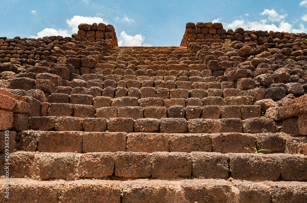 Archaeological sites built from laterite stones Dvaravati era National ...