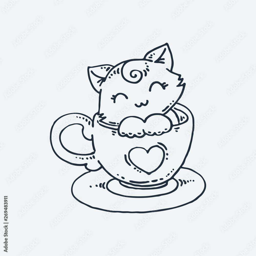 Cute cartoon animal. Vector clip art illustration for children design ...