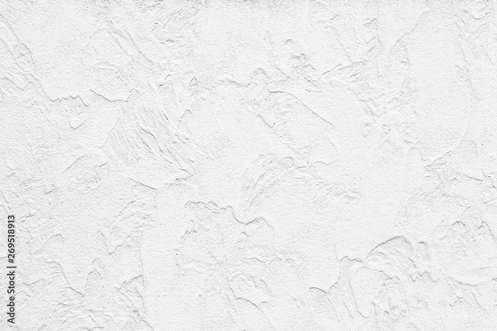 The pattern of painted plaster walls is white texture and background ...