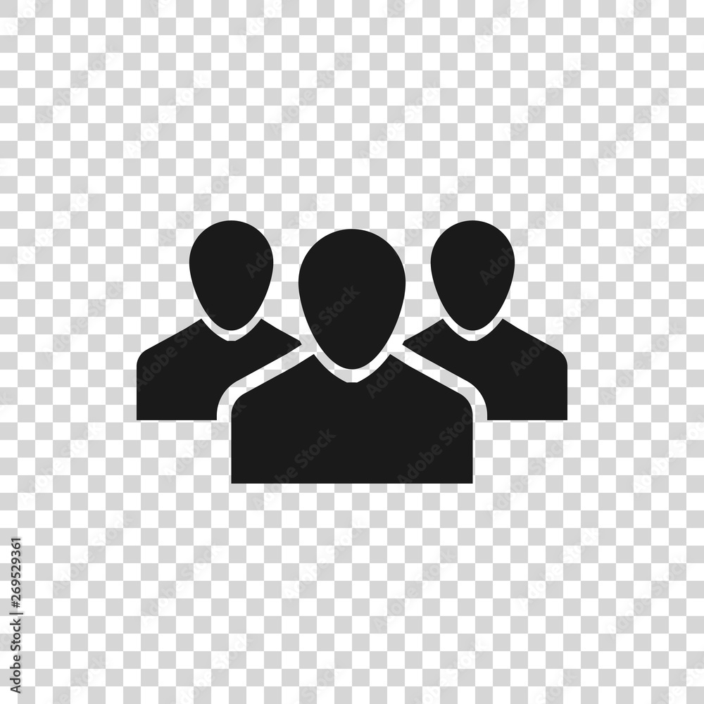 Grey Users group icon isolated on transparent background. Group of ...