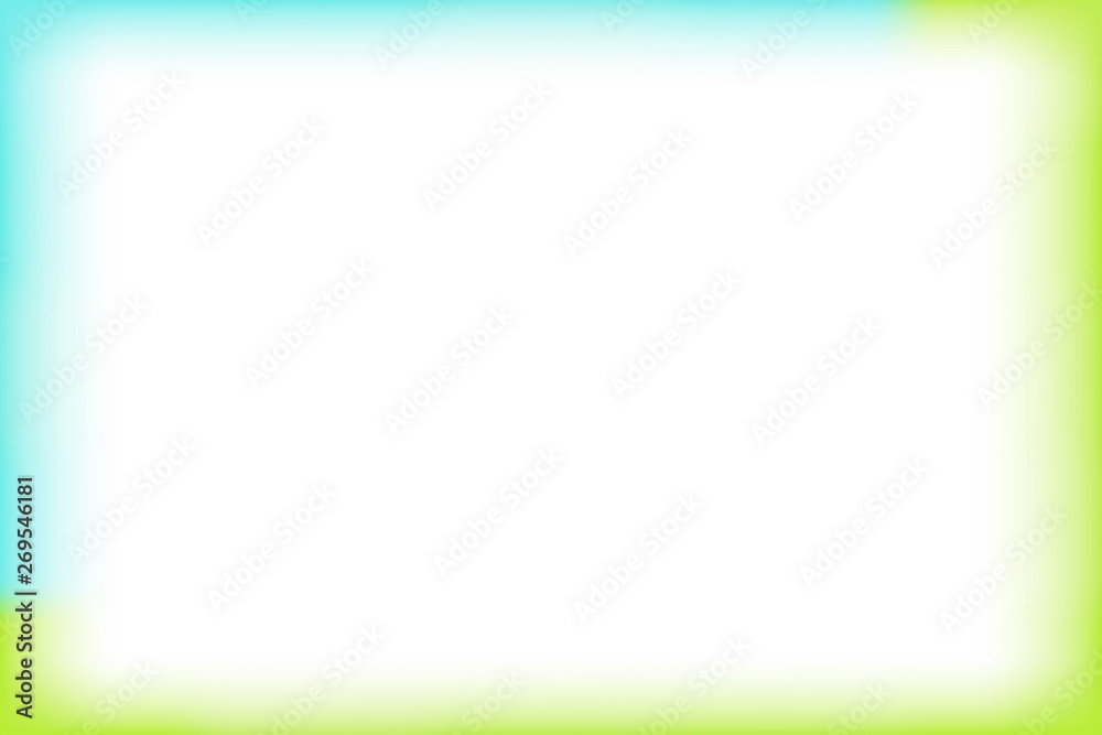 blue and green border rectangle blur and smooth white for background ...