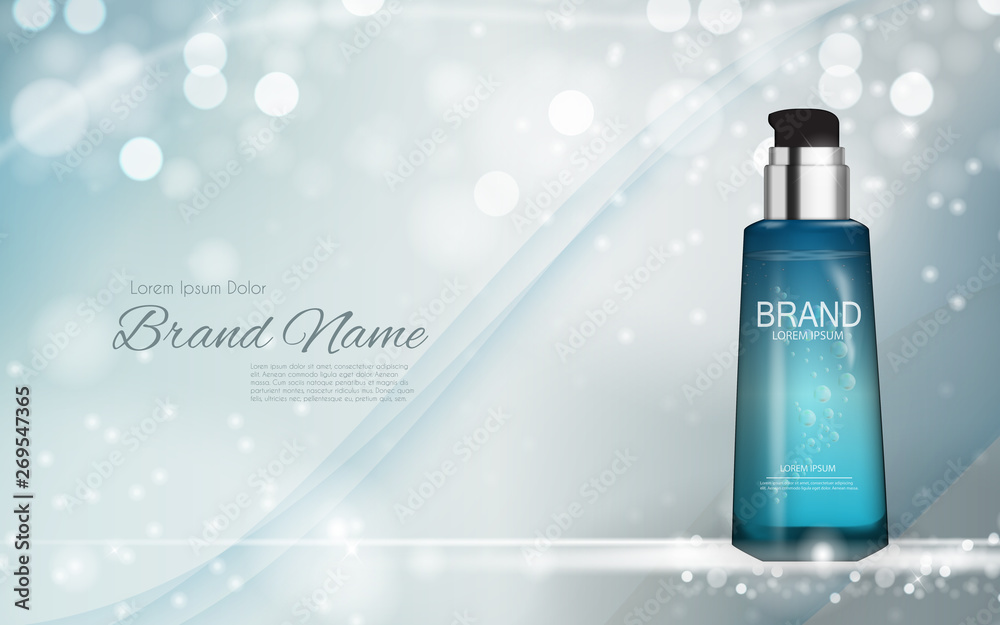 Design Cosmetics Product Template for Ads or Magazine Background. 3D ...