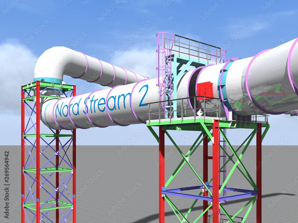 ภาพประกอบ Stock Nord stream 2. BIM model of an engineering project for ...