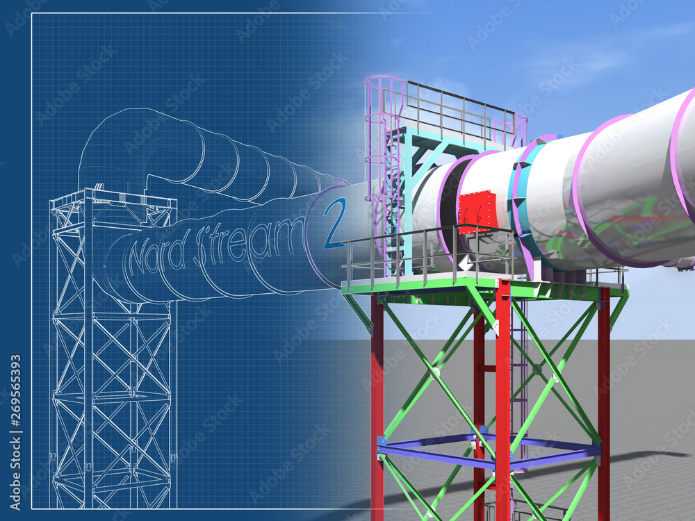 Nord stream 2. BIM model of an engineering project for the construction ...