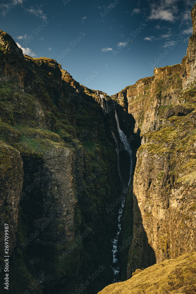 Glymur is the second-highest waterfall in Iceland, with a cascade of ...