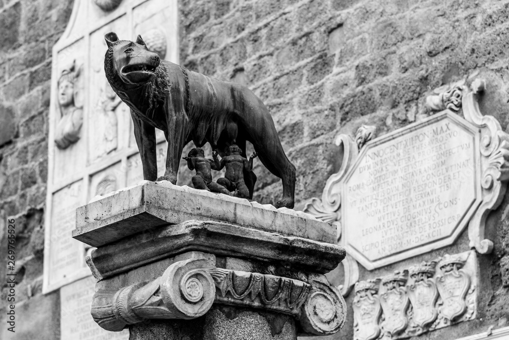 Capitoline Wolf, Italian: Lupa Capitolina - bronze sculpture of she ...