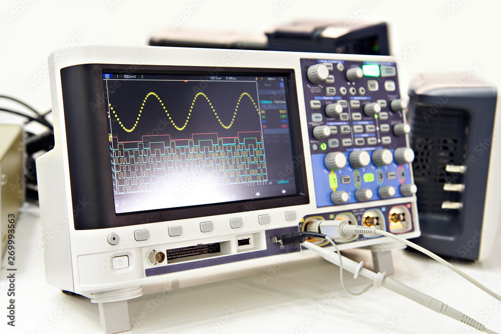 Mixed signal oscilloscope Stock Photo | Adobe Stock