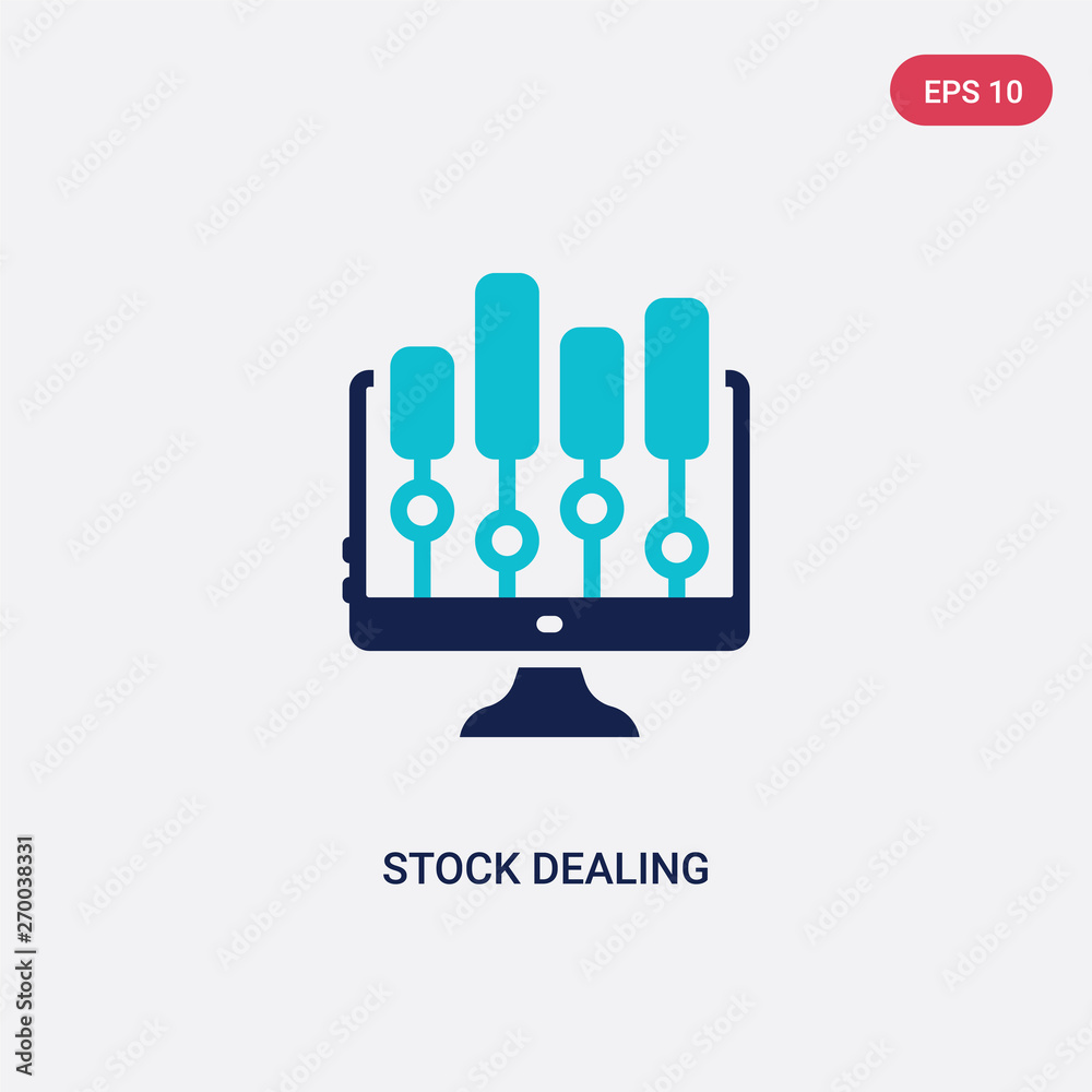 two color stock dealing vector icon from business concept. isolated ...