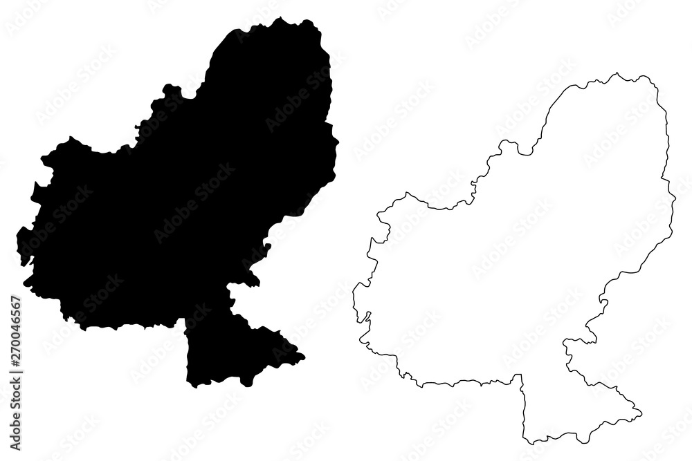 Mures County (Administrative divisions of Romania, Centru development region) map vector ...