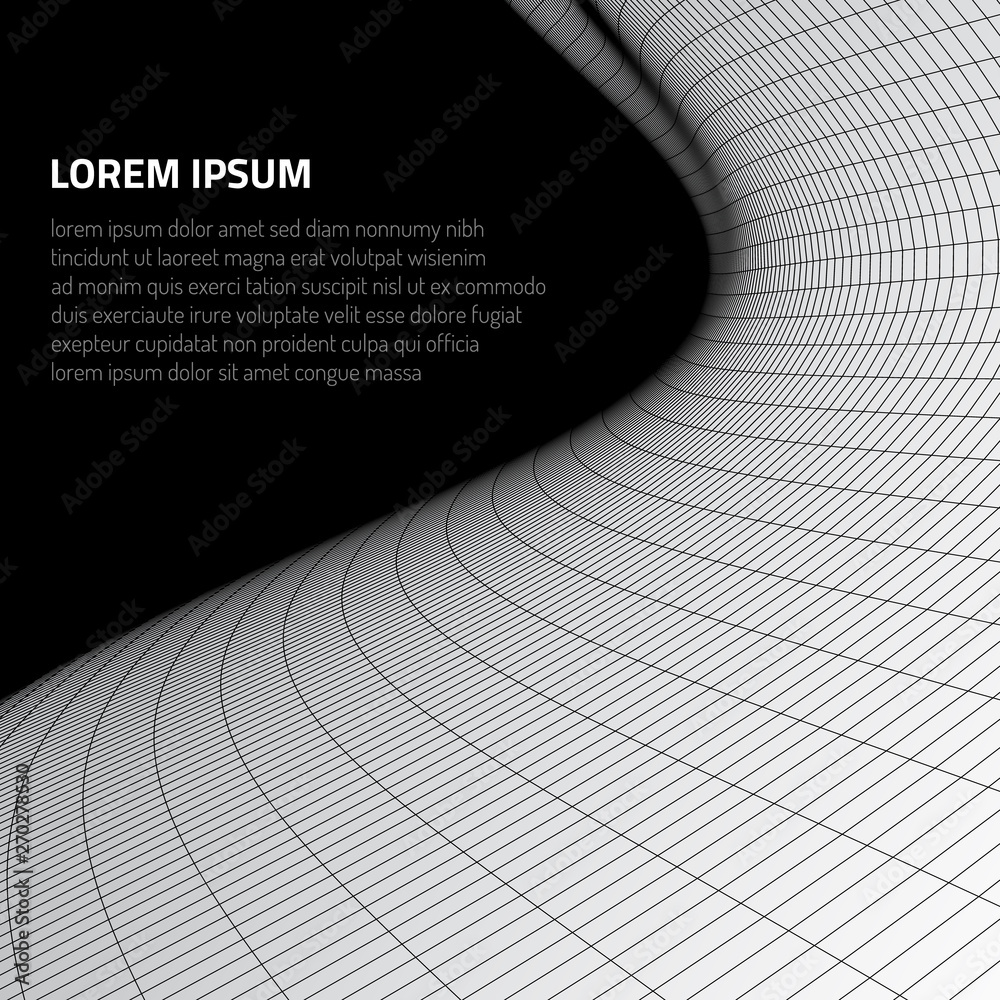 Abstract volumetric figures. Forms from wire cages and lines. Stock ...