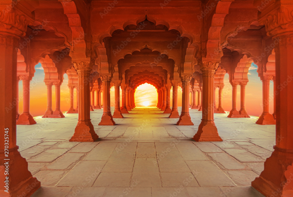 interiors of Red Fort in Delhi at sunset, India Stock Photo | Adobe Stock