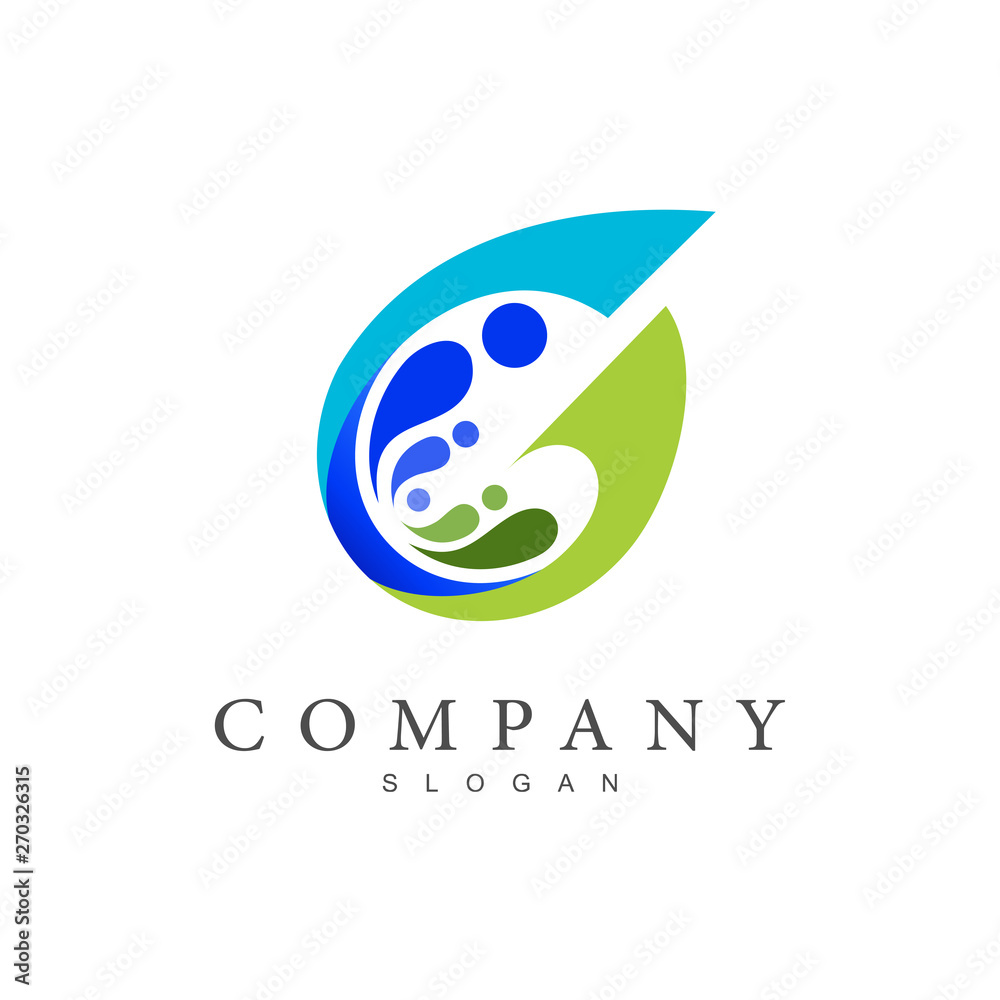 logo letter g, leaf logo with humans and communities + human logo with ...