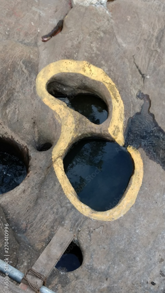 Photo Stock Hanuman's footprints on rock from when he meets Sita in ...