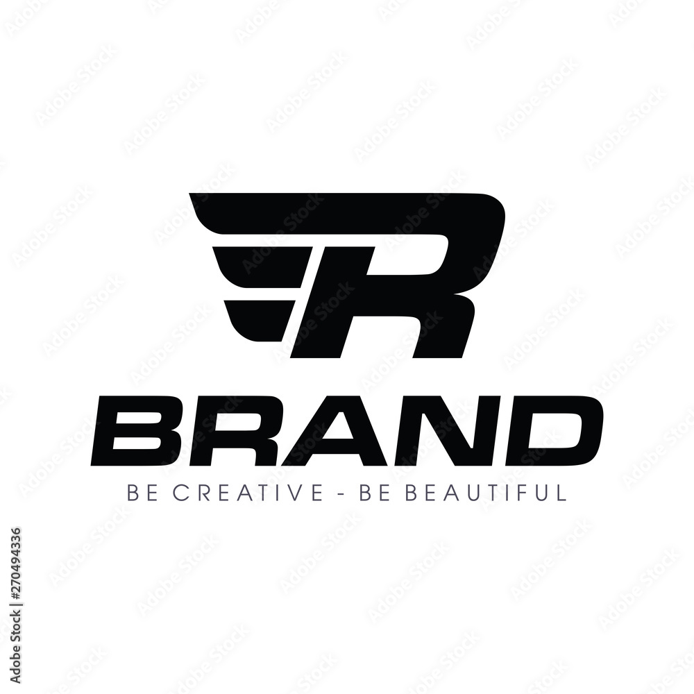 Initial / Monogram R For Logistic Transportation Logo Vector Stock ...