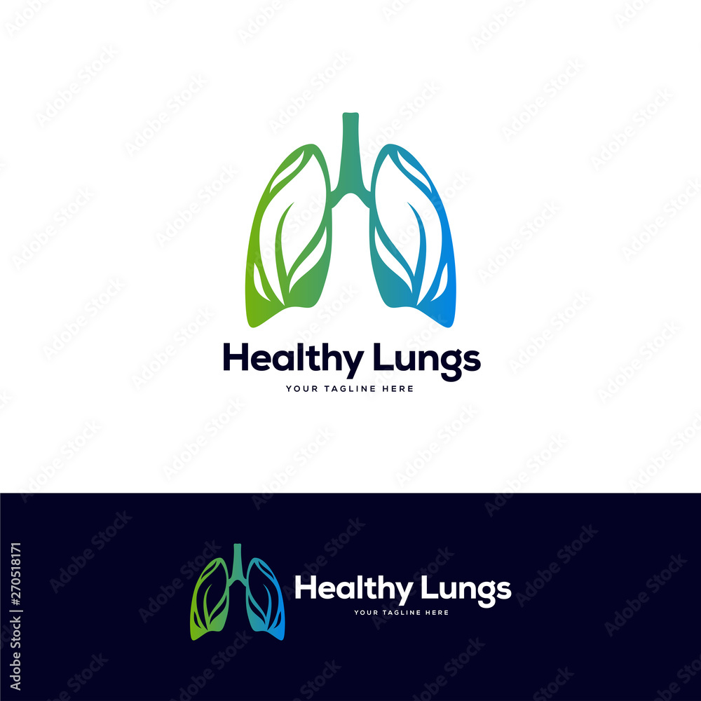 healthy lungs logo designs template, respiratory system logo designs ...