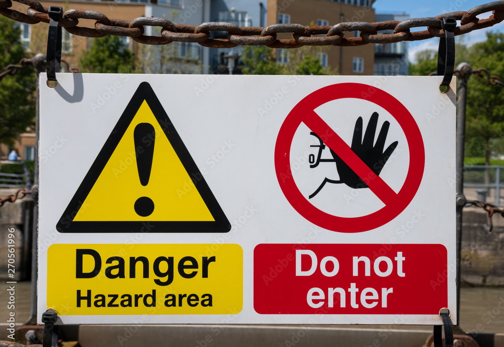Danger Do Not Enter sign Stock Photo | Adobe Stock