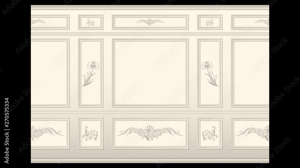 stucco wall panel moulding seamless Stock Vector | Adobe Stock