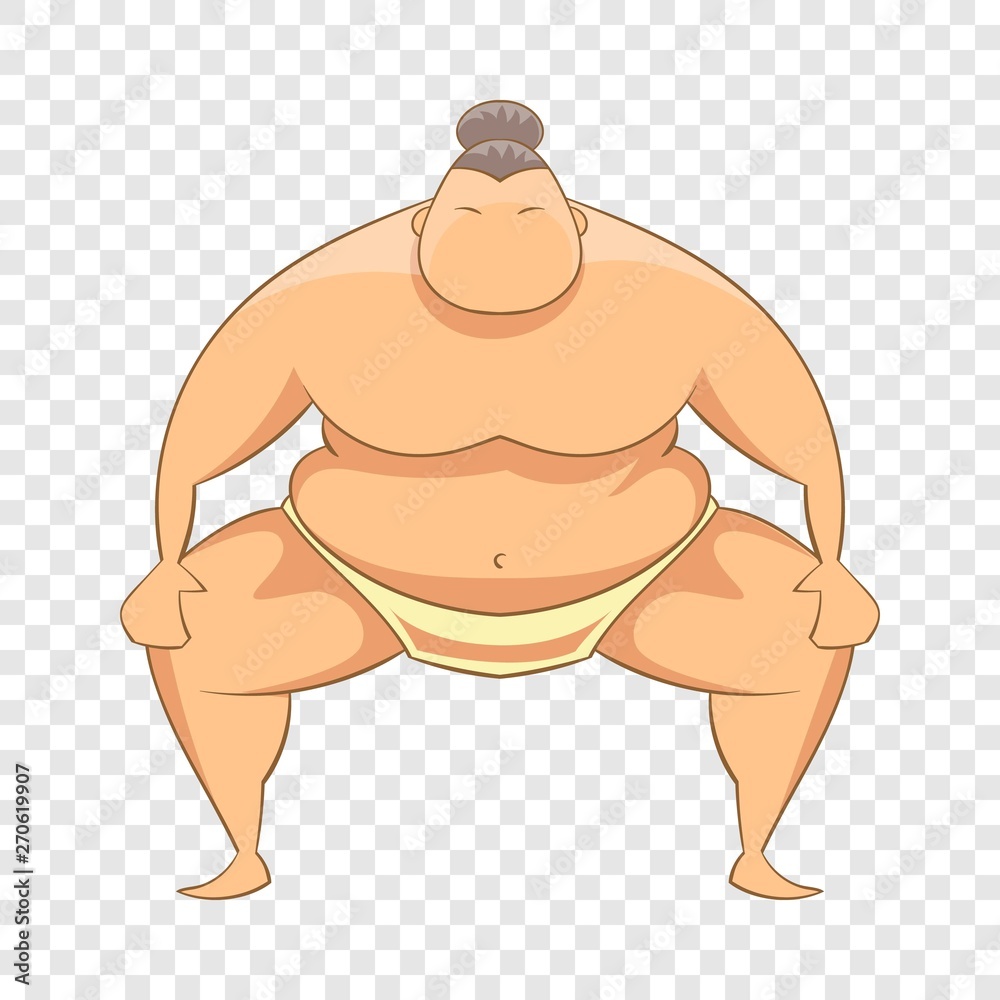 Sumo wrestler icon. Cartoon illustration of sumo wrestler vector icon ...