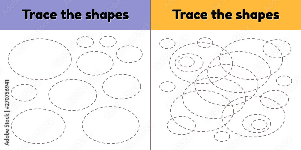 Vector illustration. Educational tracing worksheet for kids ...